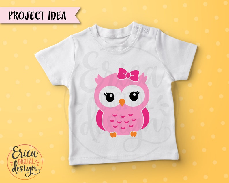 Cute Owl SVG Baby Owl With Bow Cut File Sweet Little Owl Baby Shower ...
