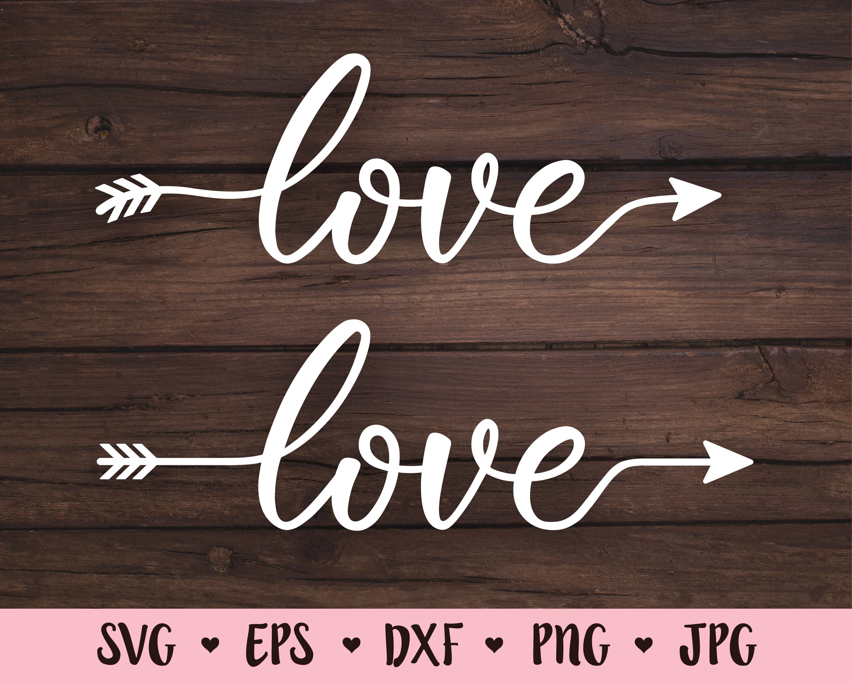 Love SVG Valentine svg cut file Love arrow cutting file | Etsy