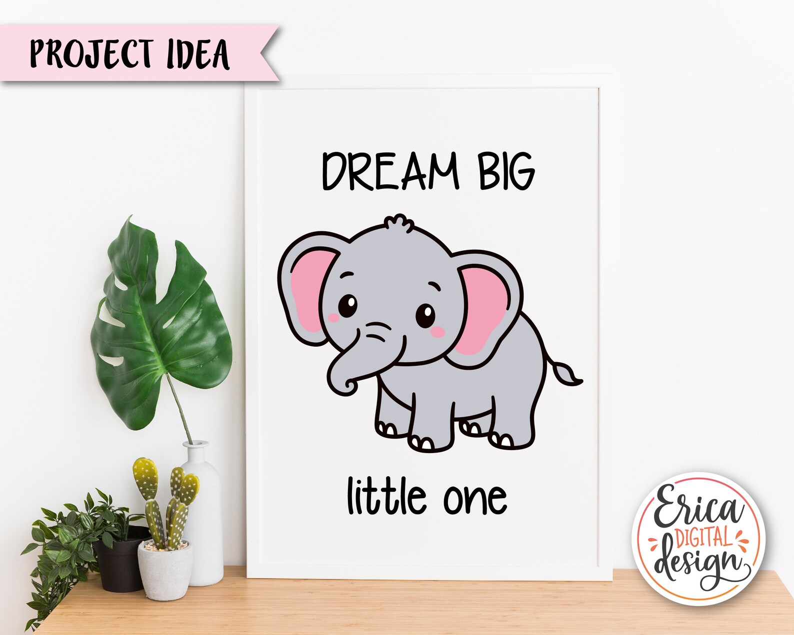 Baby Elephant Layered SVG Cut File Cricut Silhouette Cute Elephant Baby ...