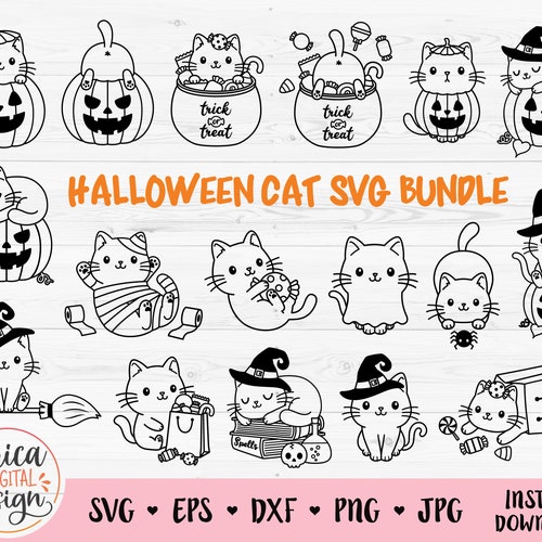 Halloween Bundle SVG Cut Files Cricut Silhouette Trick or - Etsy