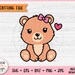 Baby Bear Girl Layered SVG Cut File for Cricut Silhouette Cute Teddy ...