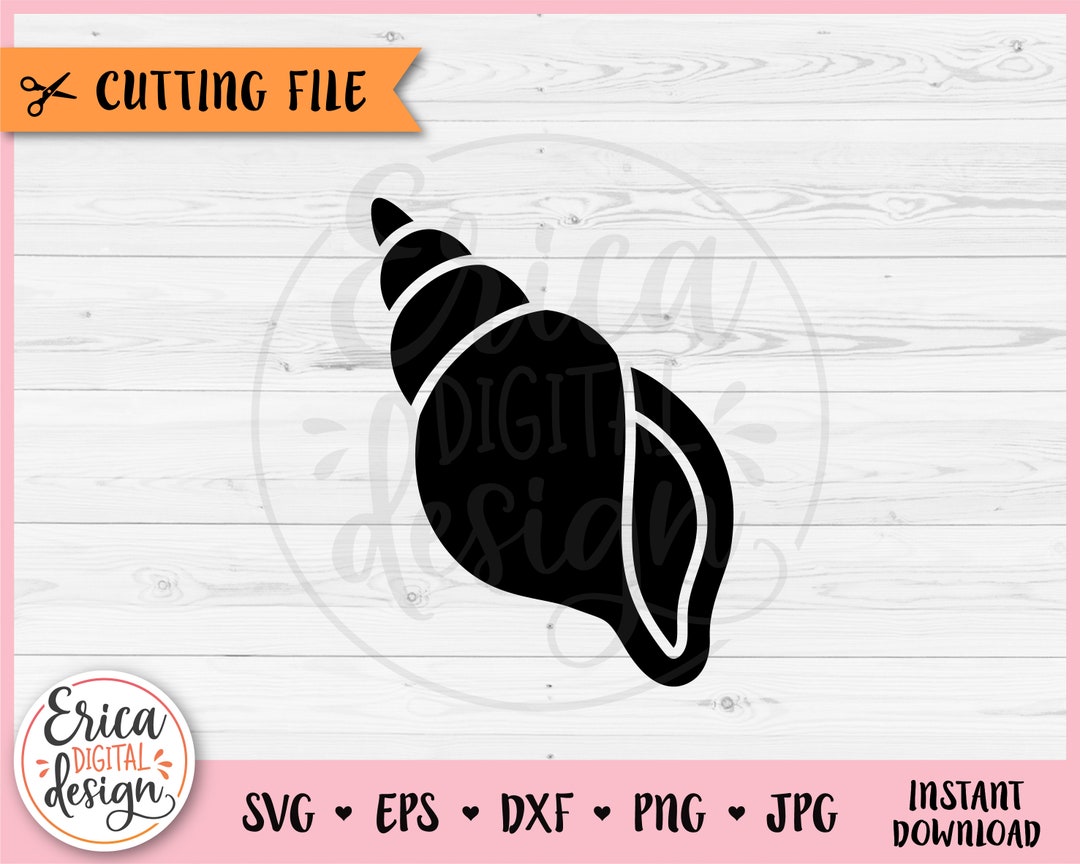 Seashell SVG Cut File for Cricut Silhouette Sea Animal Underwater ...