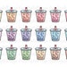 Bubble Tea Clipart Set Cute Boba Tea Clip Art Digital Cliparts ...