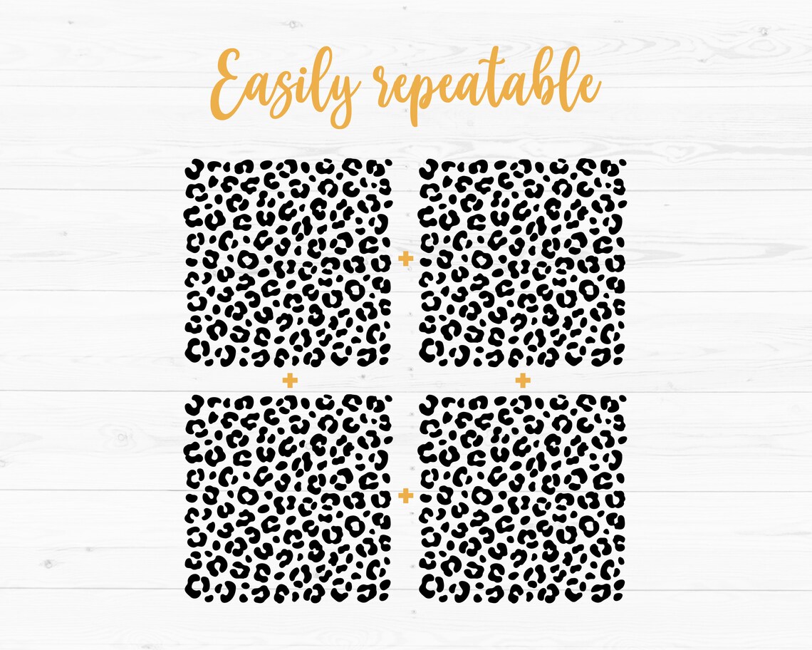 Leopard Print SVG Cheetah Repeating Pattern Cut File Leopard | Etsy