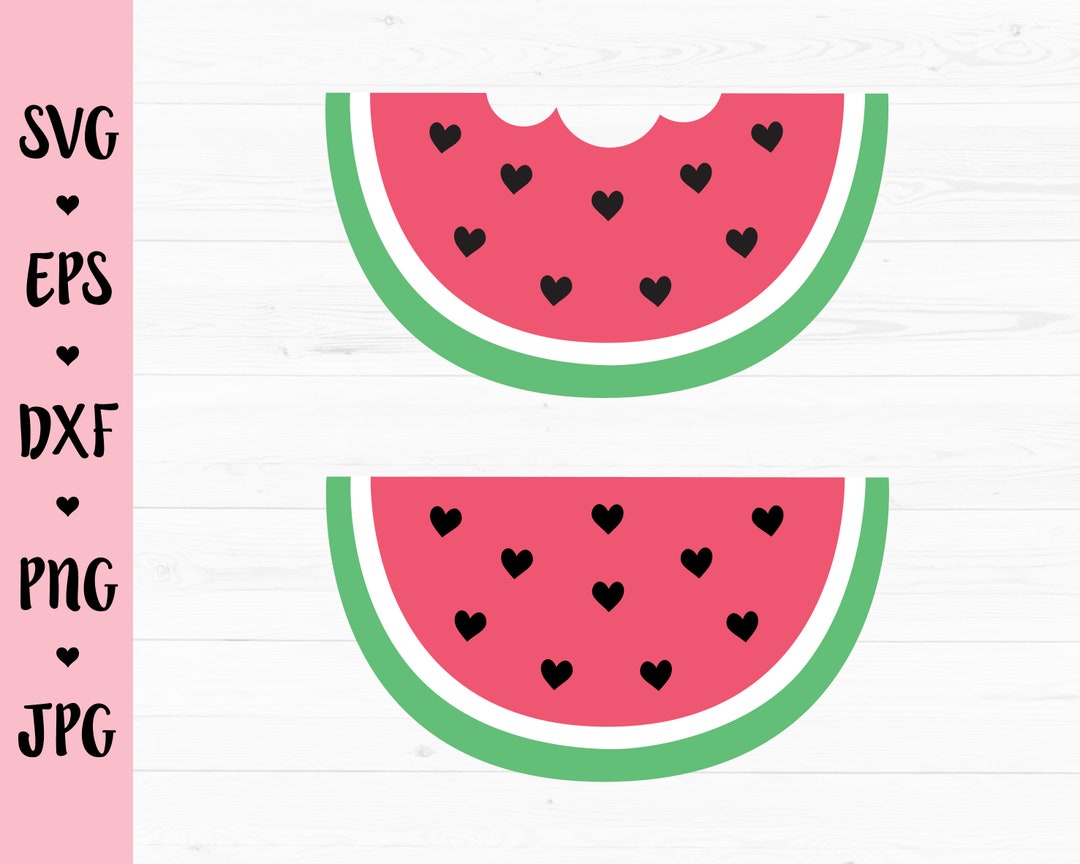 Watermelon SVG Watermelon Slice Cut File Cute Fruit Bitten Watermelon ...