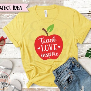 Teach Love Inspire SVG Cut File Teachers Cutting File Best Teacher ...
