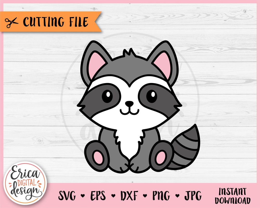 Cute Raccoon Layered SVG Cut File for Cricut Silhouette Baby Forest ...