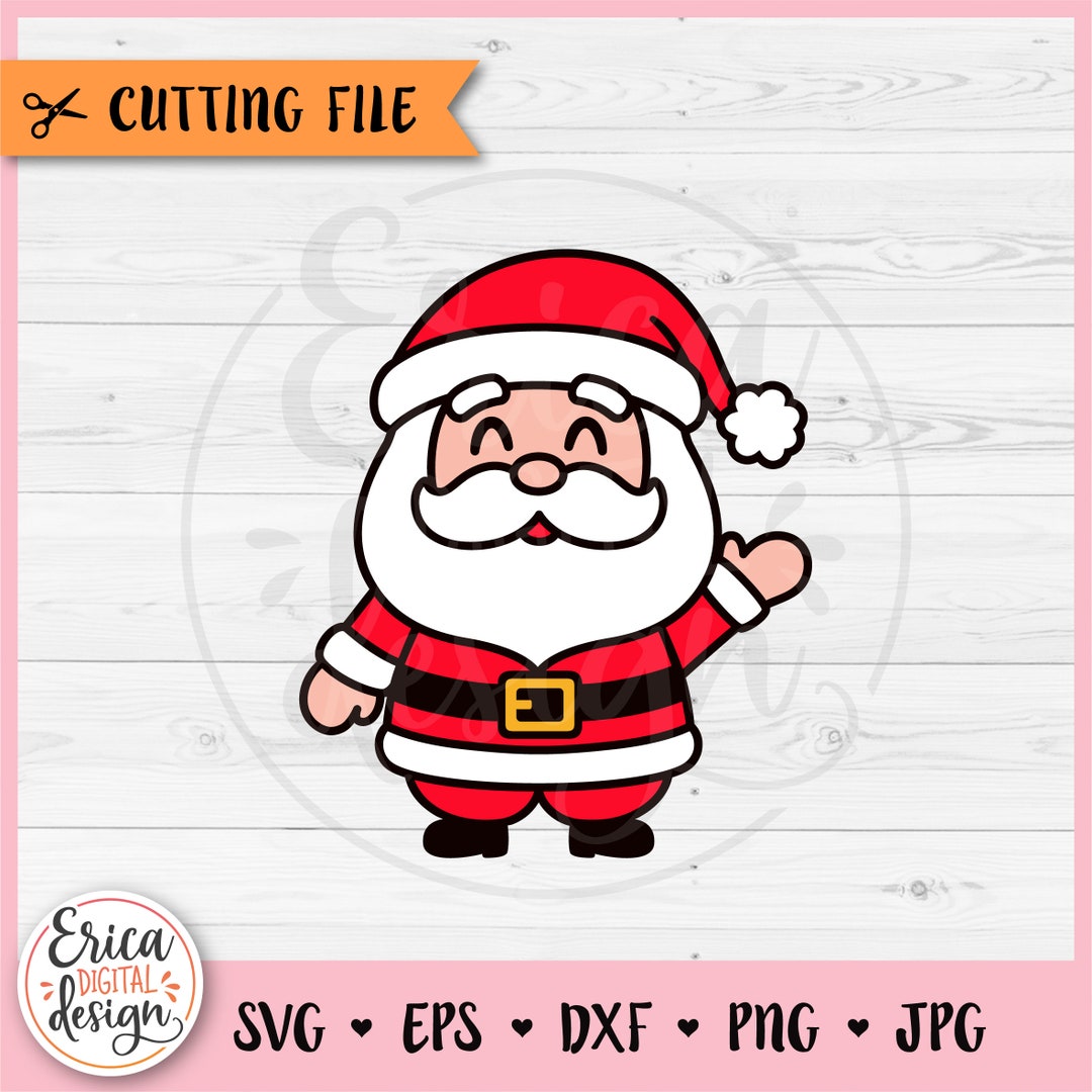 Santa SVG Christmas Layered Cut File for Cricut Silhouette Cute Santa ...