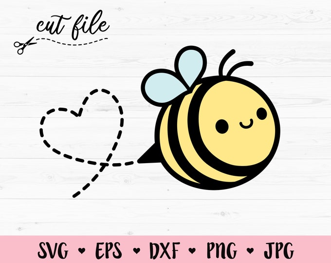 Bee Happy SVG - Etsy