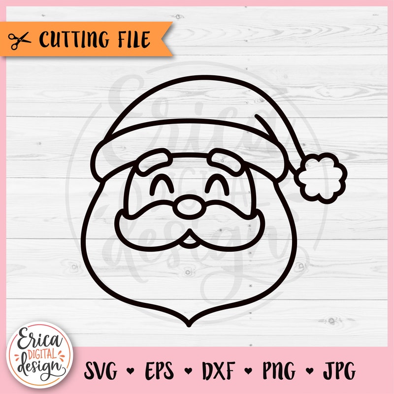 Santa Face Svg - Etsy