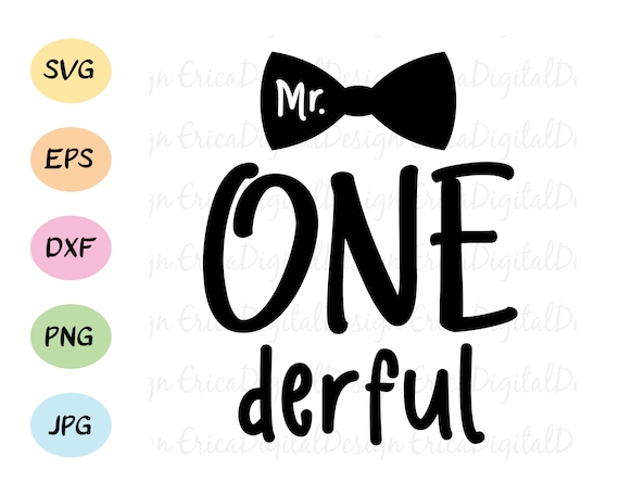 Mr. One Derful SVG Cut File Wonderful Boy First Birthday - Etsy
