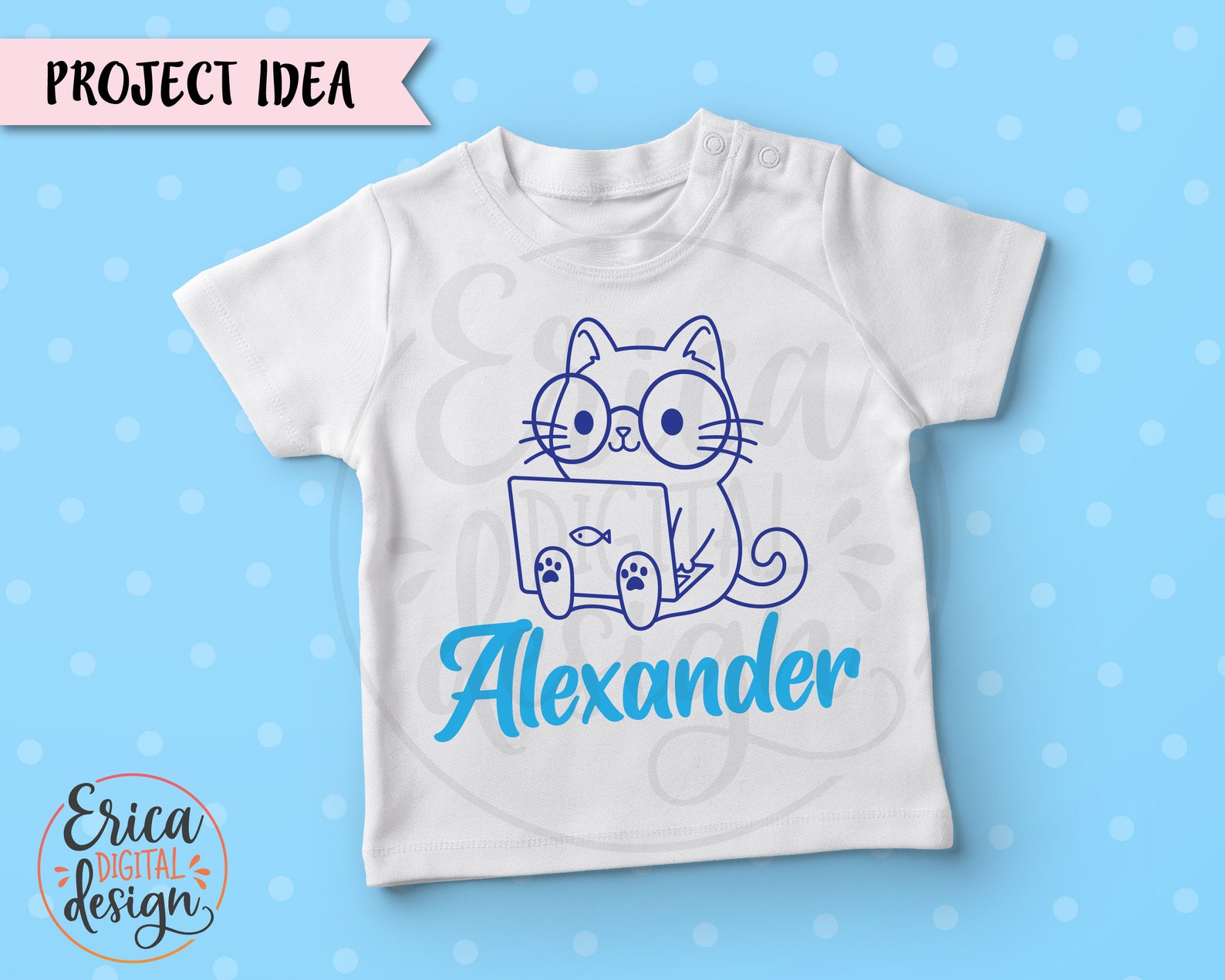 Nerd Cat SVG Cut File Funny Geek Cutting File Student Nerd Cuttable Cat ...