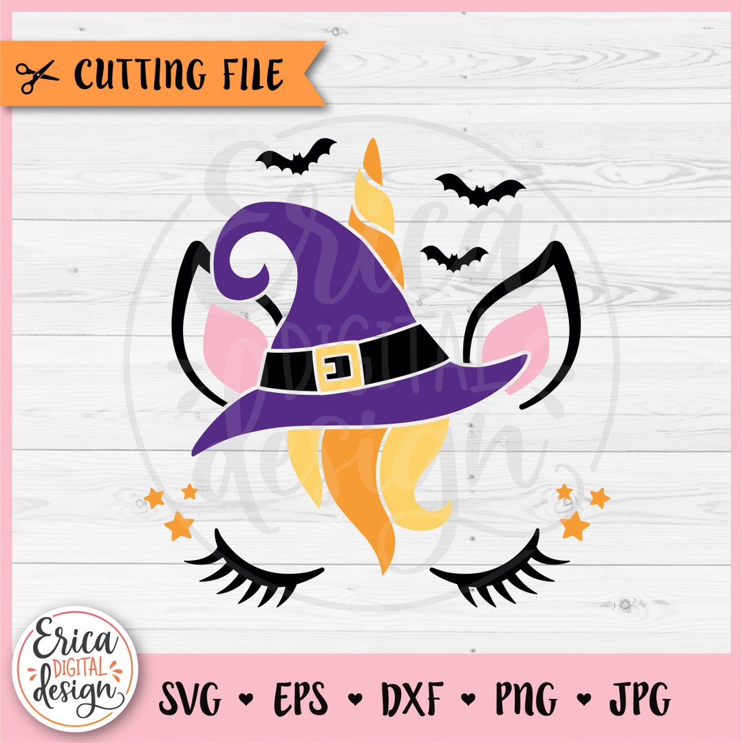 Halloween Unicorn Face Layered SVG Cut File for Cricut Silhouette Cute ...