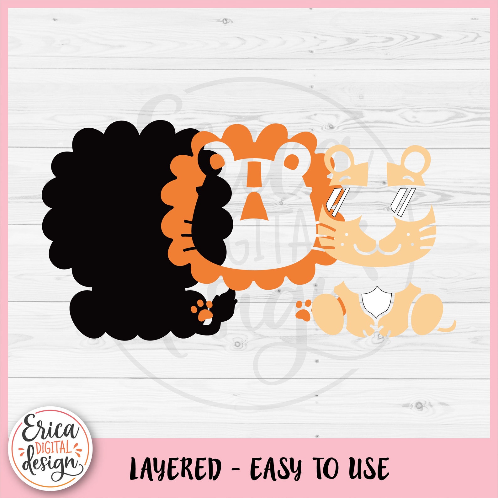 Cute Lion With Sunglasses Layered SVG Cut File Cricut Silhouette ...