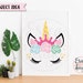 Unicorn Face SVG Unicorn Eyelashes Cut File Crown Flowers - Etsy