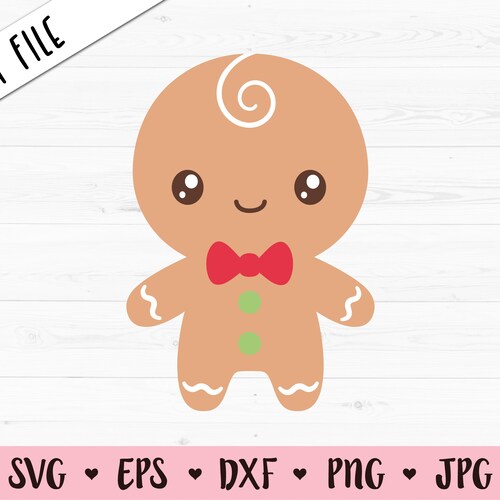 Gingerbread Man SVG Bundle Christmas Cut File Cute Holiday - Etsy