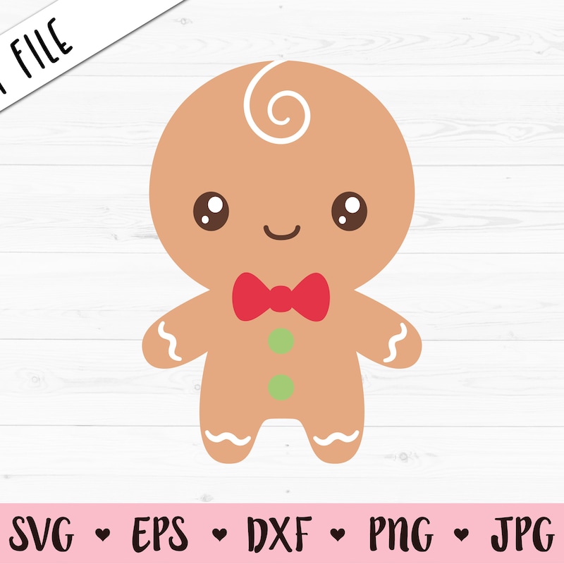 Gingerbread Man Svg - Etsy