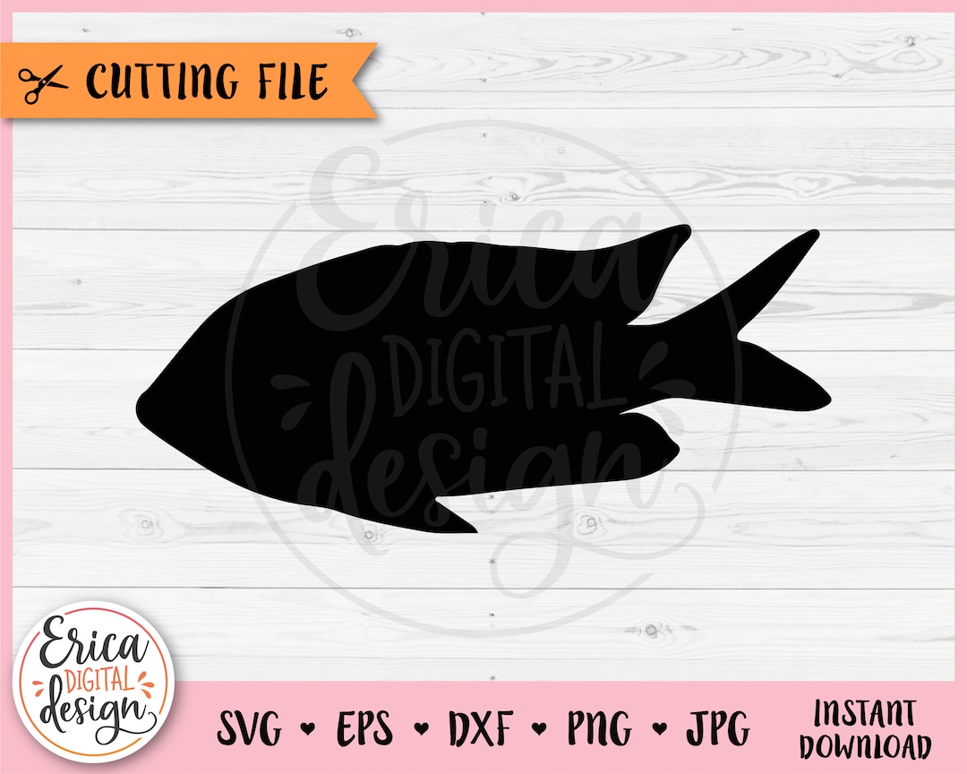 Fish SVG Cut File for Cricut Silhouette Sea Animal Underwater Creature ...