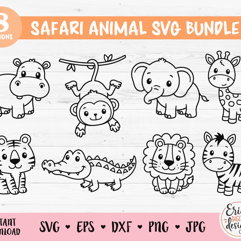 Jungle Animals Svg - Etsy