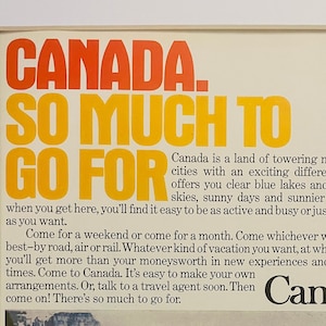 Vintage Canada Travel Advertisement - Etsy