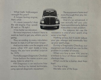Vintage Volkswagen Advertisement - Etsy