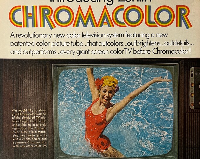 Vintage Zenith Chromacolor Advertisement - Etsy
