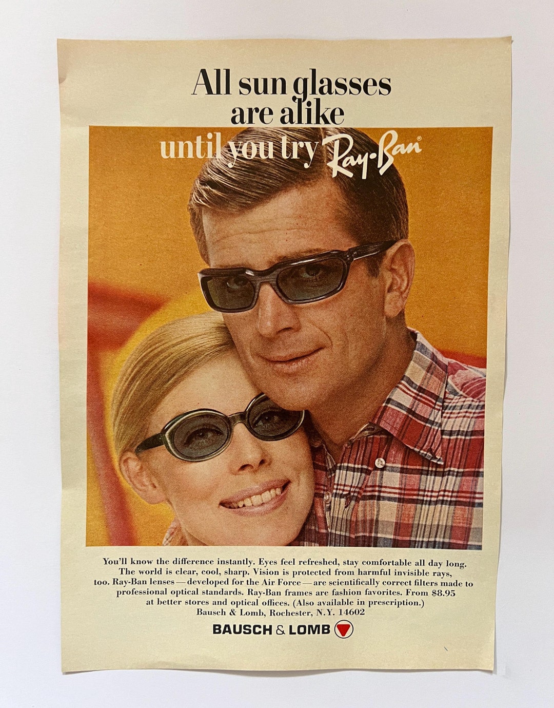 Vintage Ray-ban Advertisement - Etsy