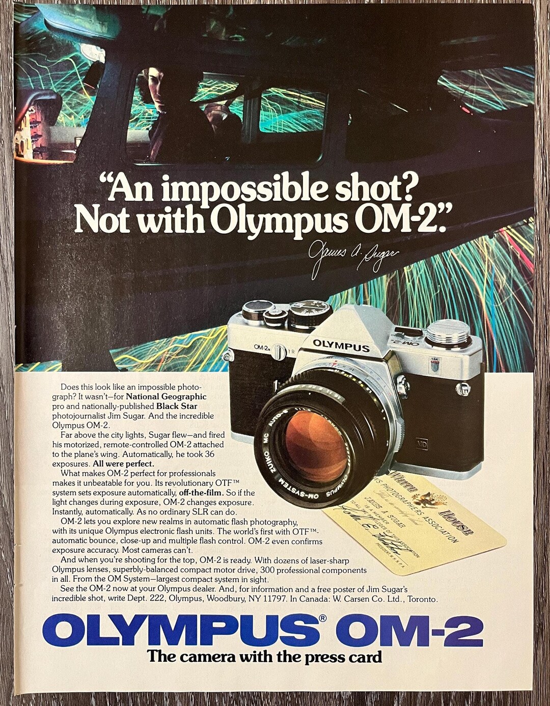 Vintage Olympus Camera Advertisement - Etsy