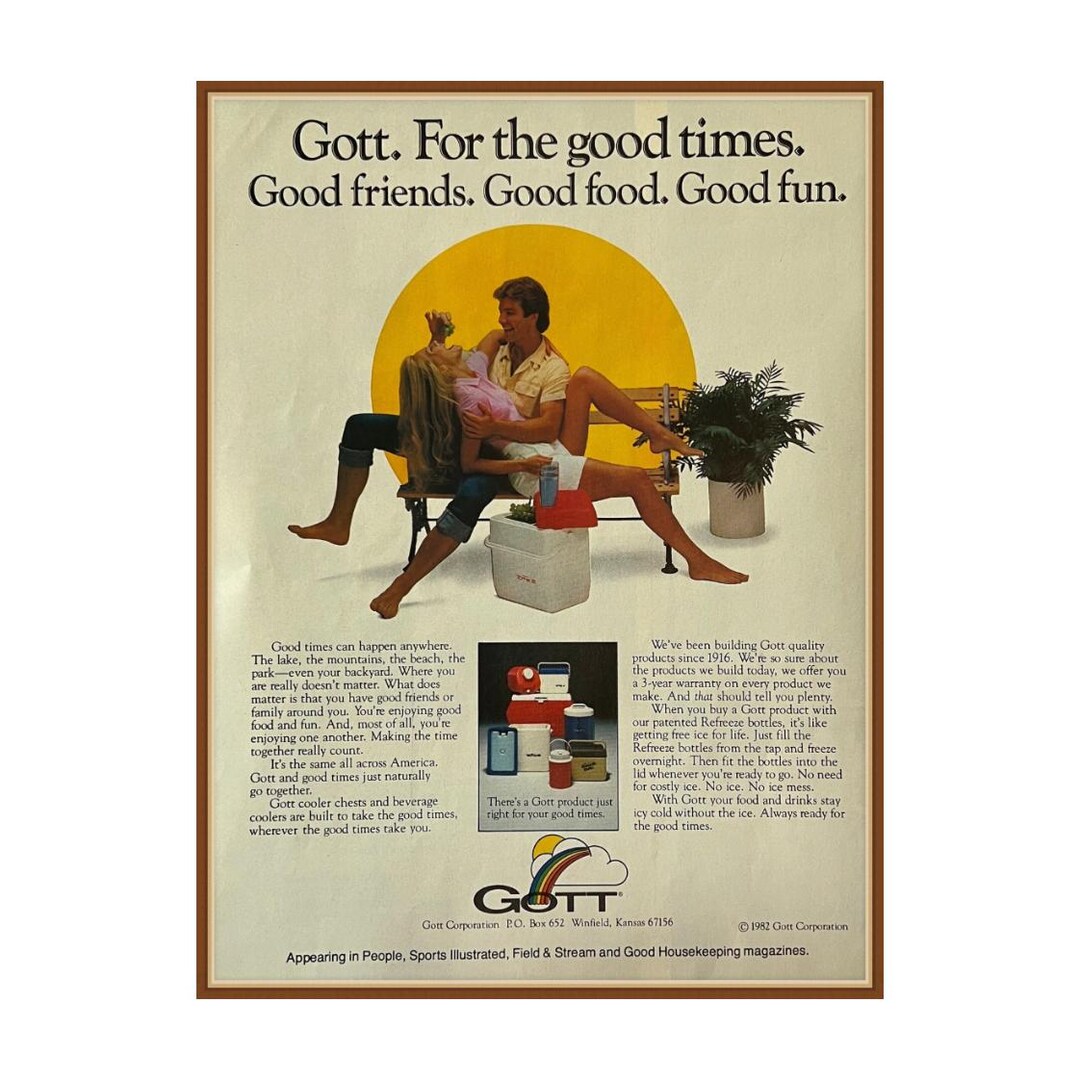 Vintage Gott Coolers Advertisement - Etsy
