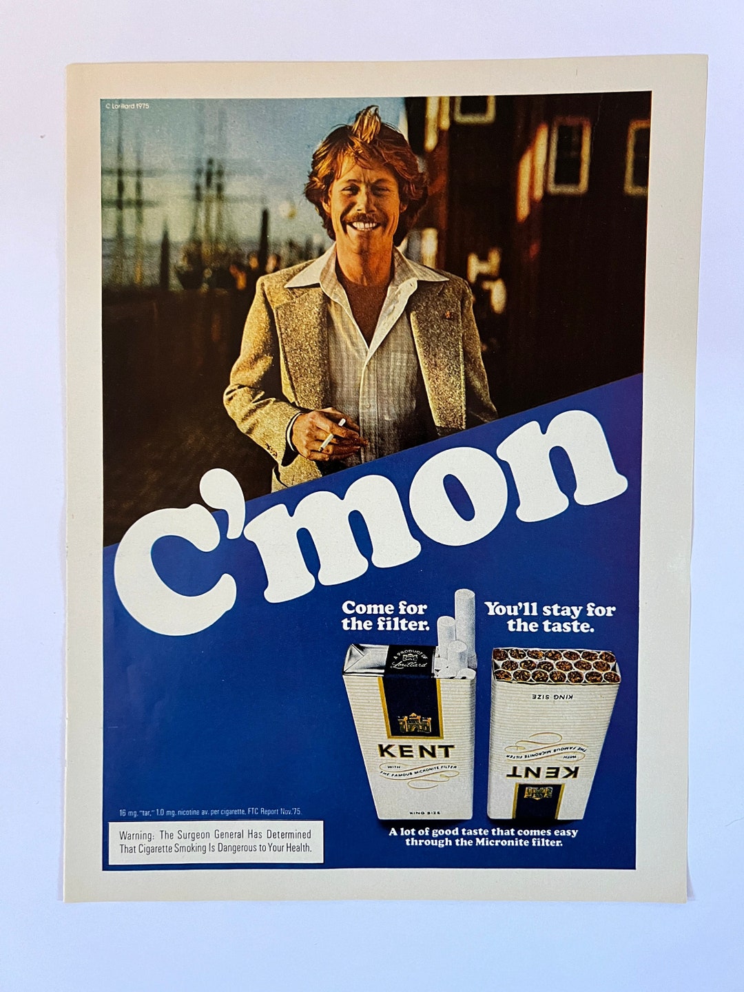 Vintage Kent Cigarettes Advertisement - Etsy