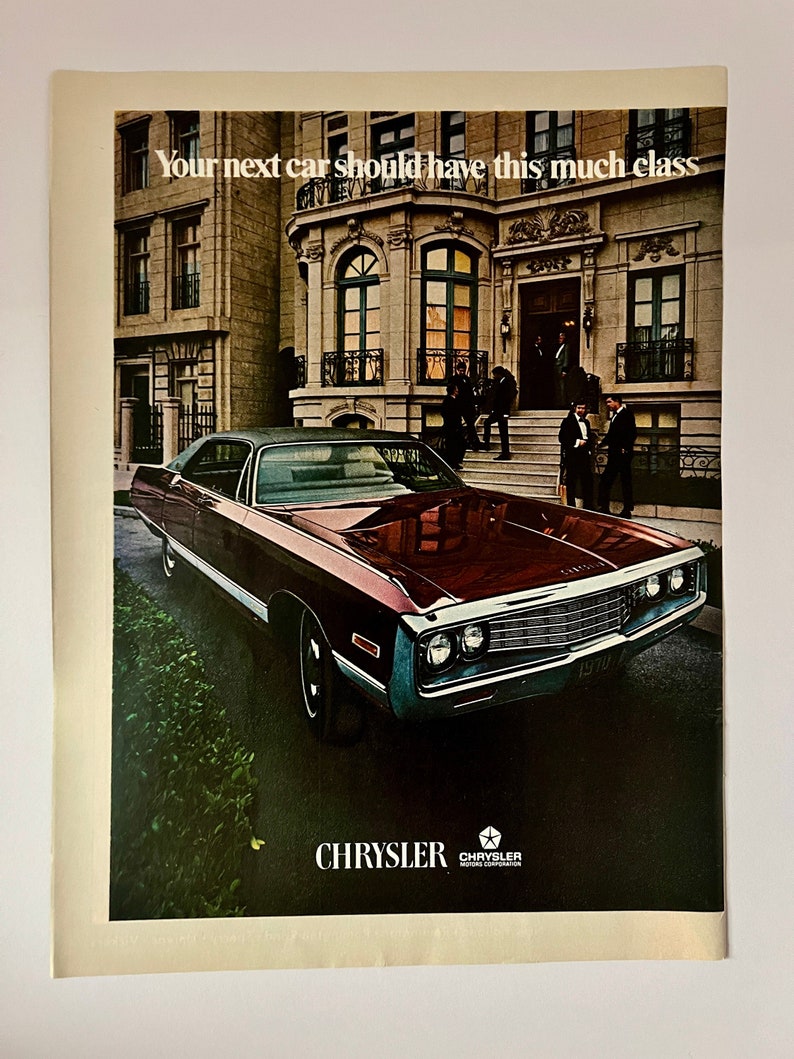 Vintage Chrysler Advertisement - Etsy