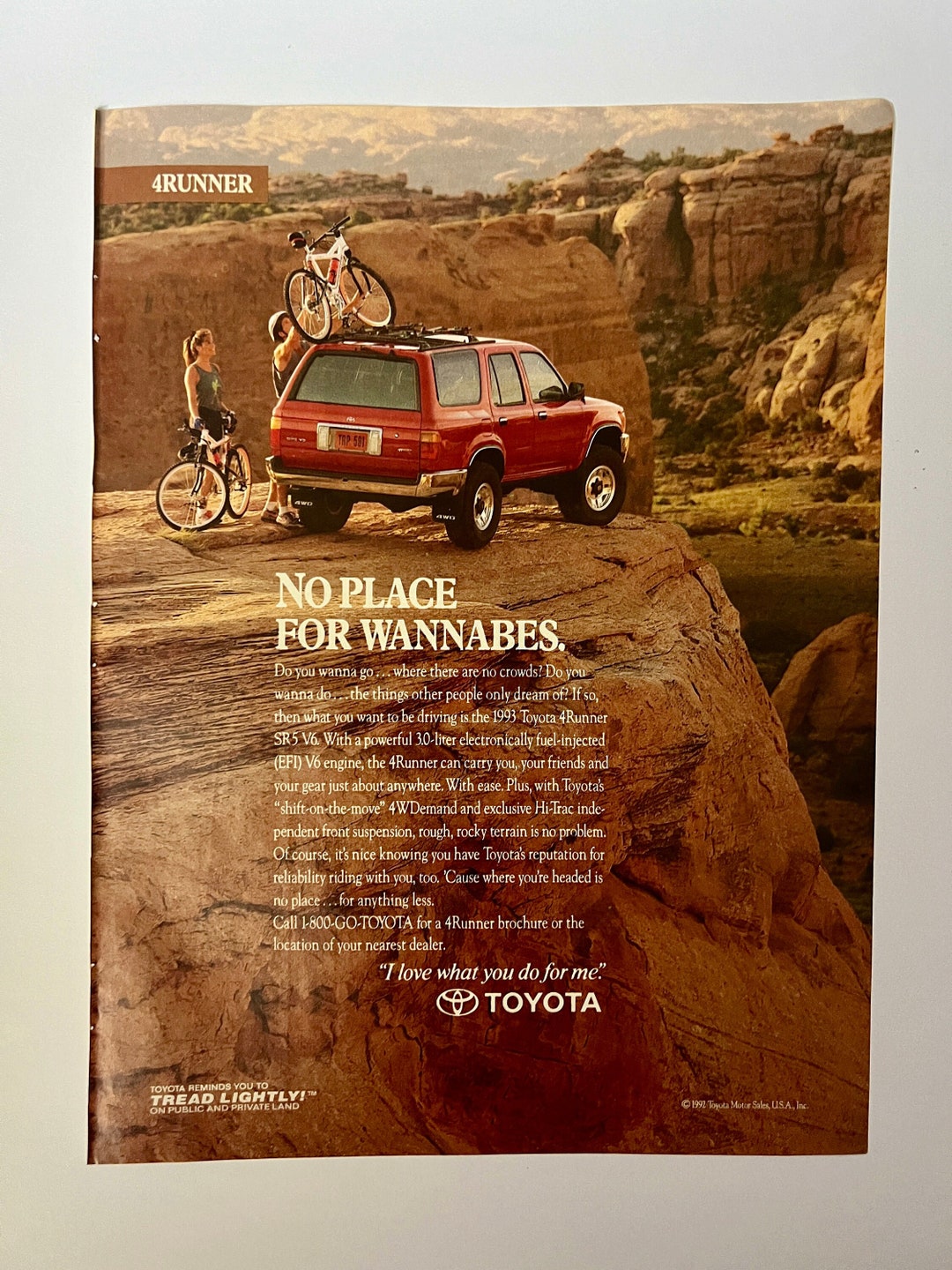 Vintage Toyota 4runner Advertisement - Etsy