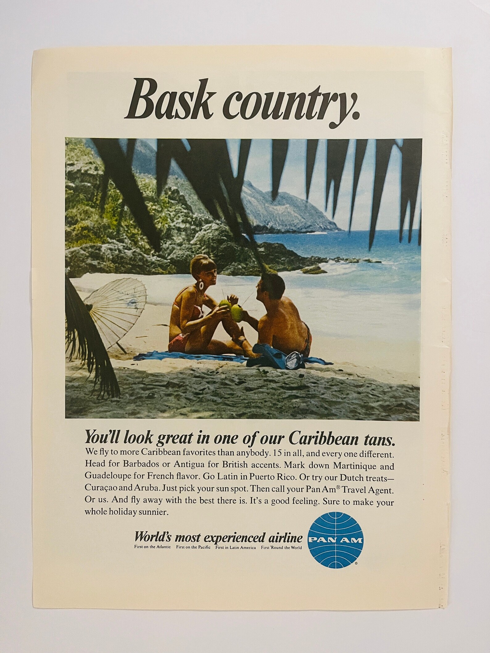 Vintage Pan Am Travel Advertisement - Etsy