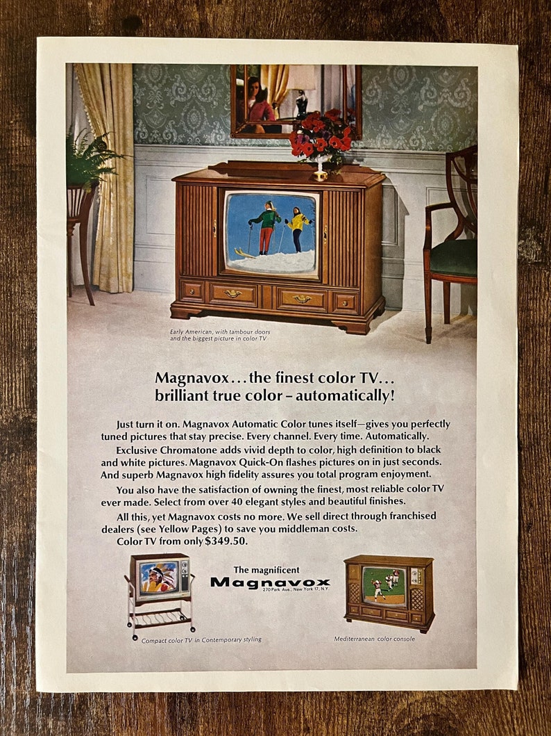 Vintage Magnavox Television Advertisement - Etsy