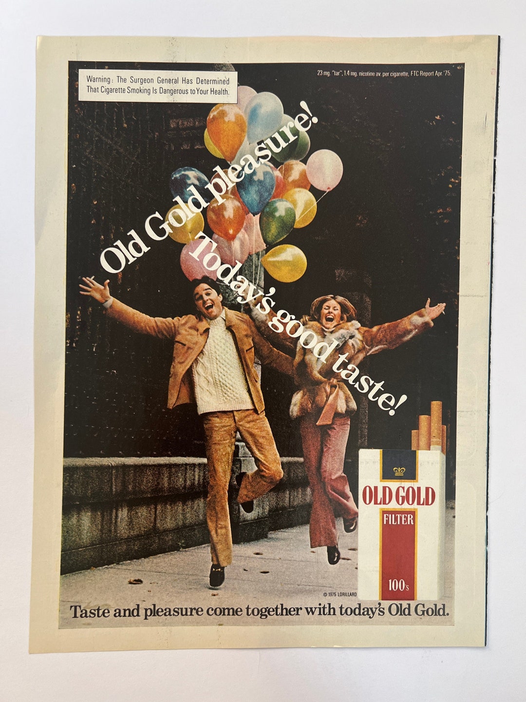 Vintage Old Gold Cigarettes Advertisement - Etsy