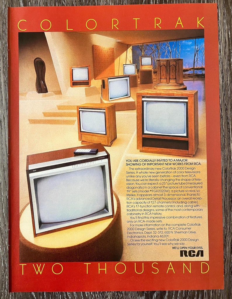 Vintage RCA Television Advertisement - Etsy
