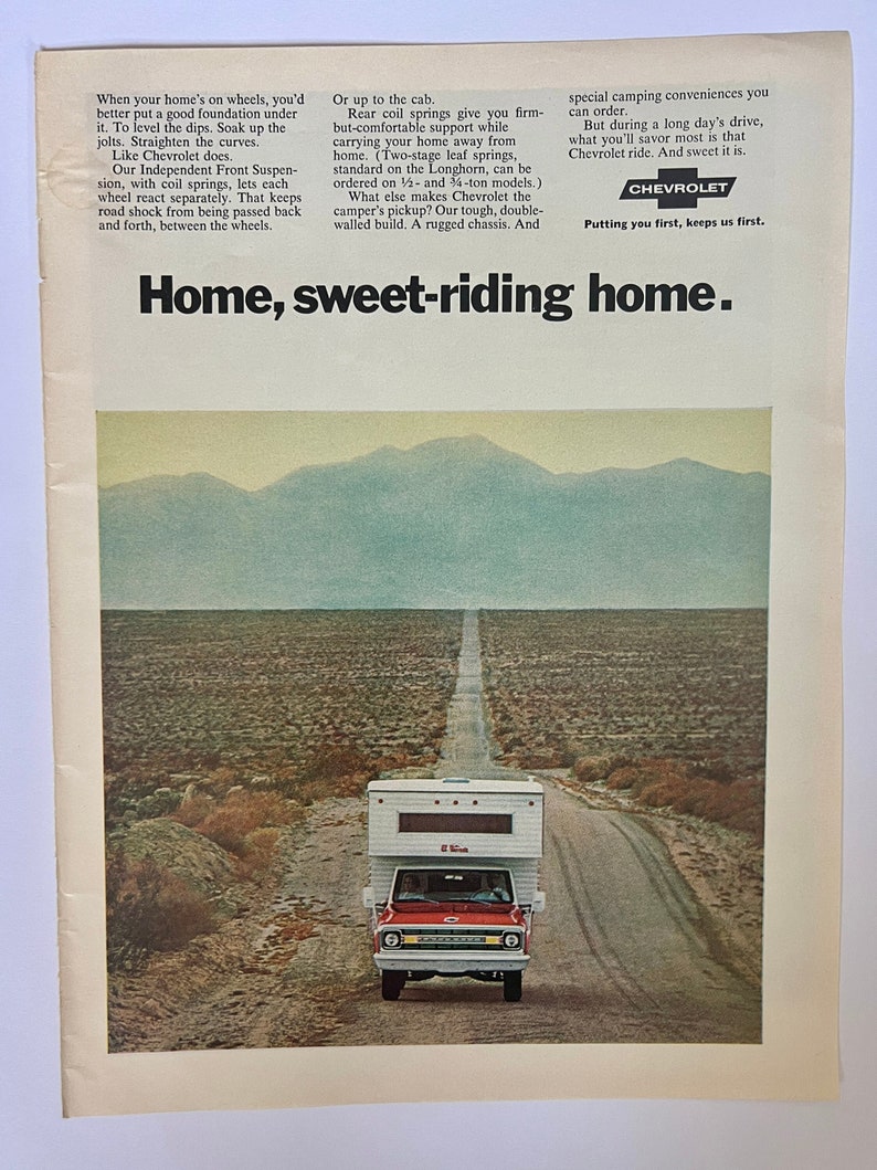 Vintage Chevrolet Camping Advertisement - Etsy