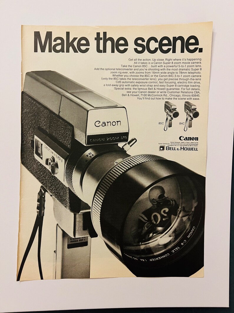 Vintage Canon Camera Advertisement - Etsy