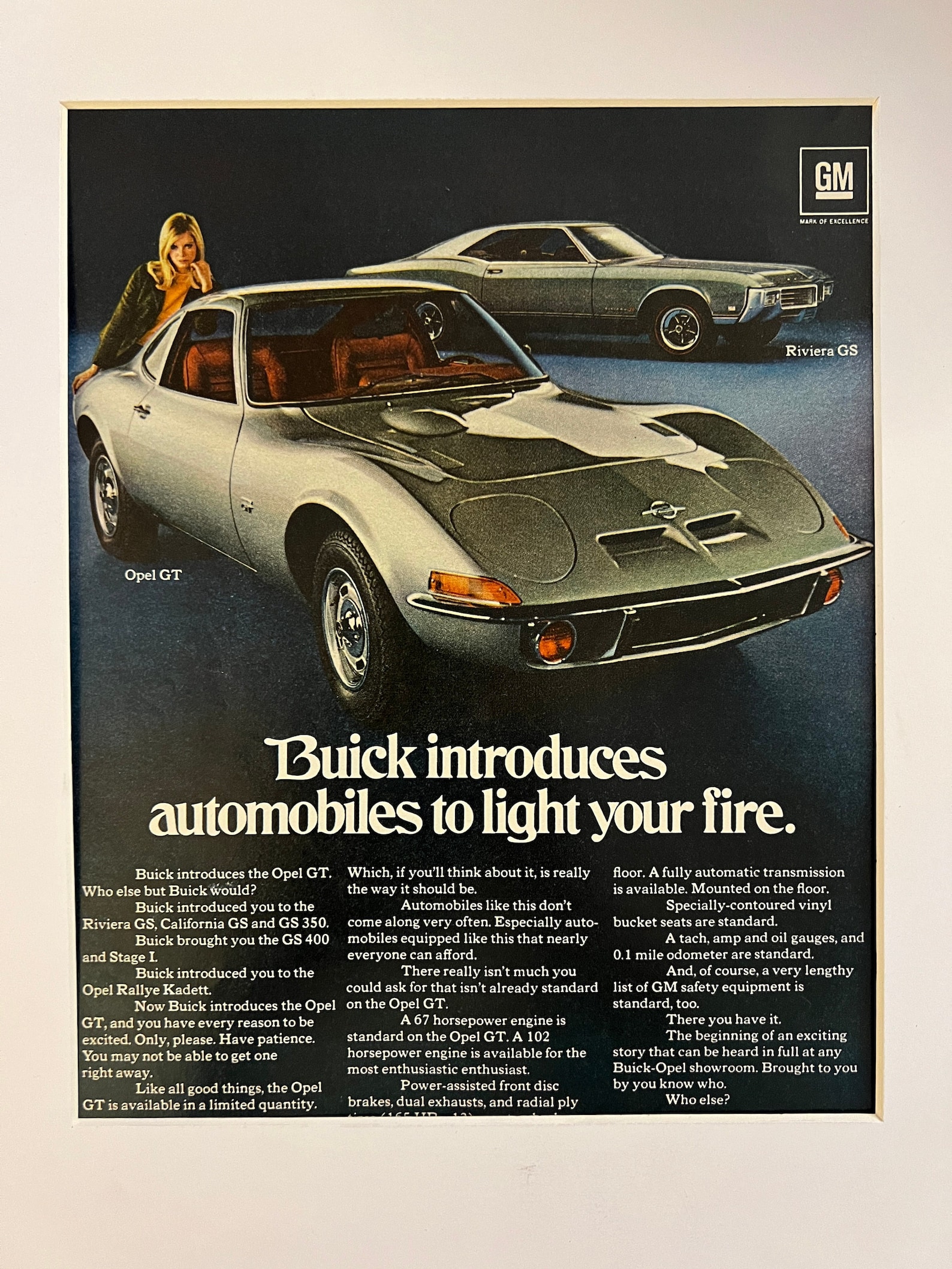 Vintage Buick Opal GT Advertisement - Etsy