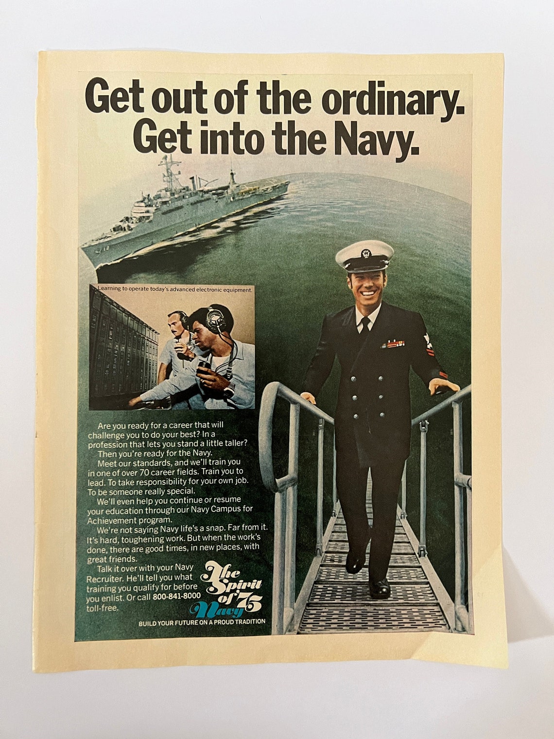 Vintage United States Navy Advertisement - Etsy