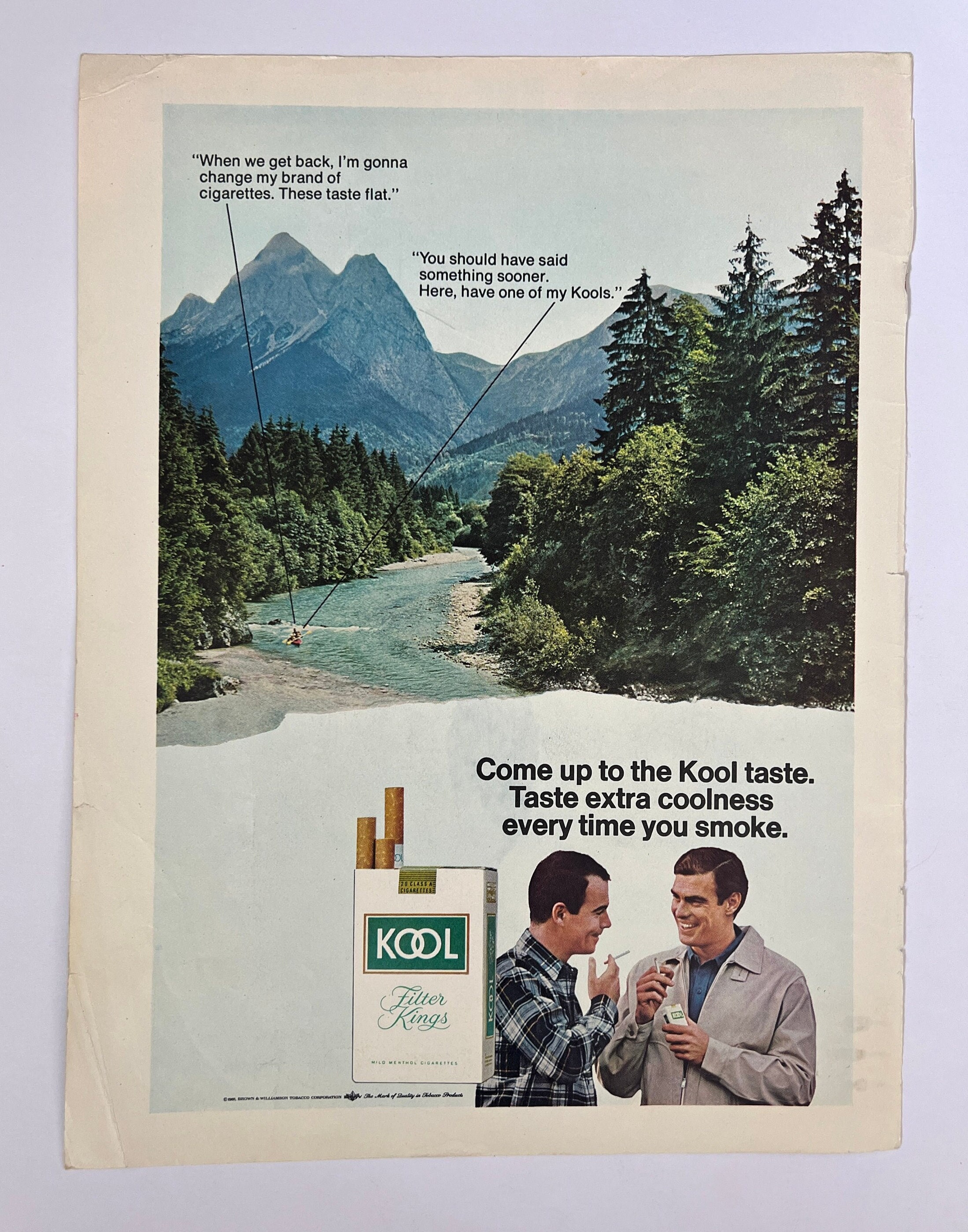Vintage Kool Cigarettes Advertisement - Etsy