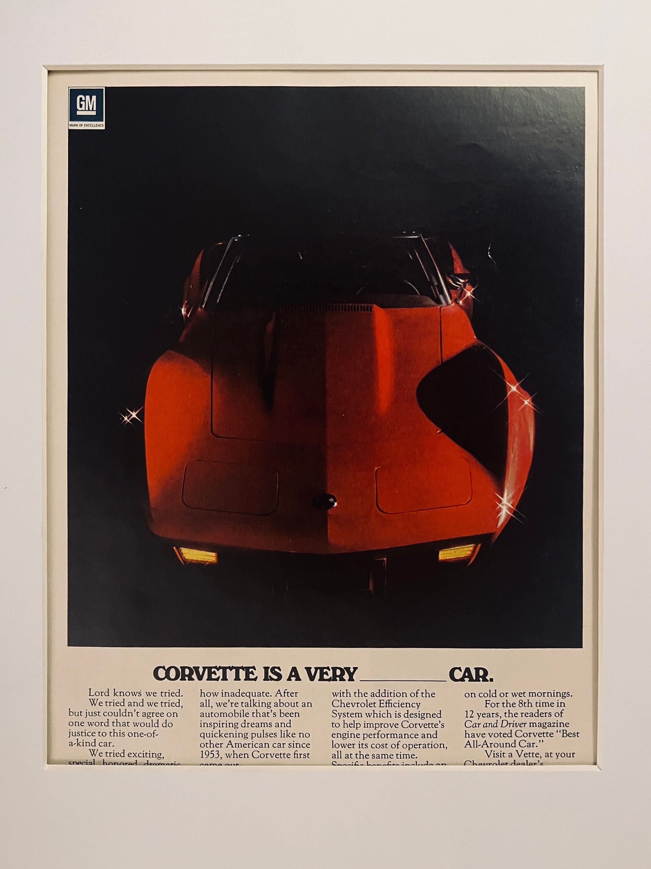 Vintage Corvette Magazine Advertisement - Etsy