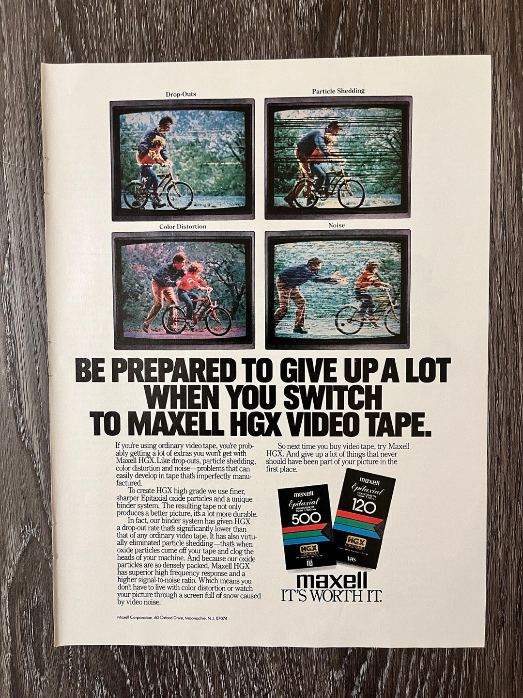 Vintage Maxell Video Tape Advertisement - Etsy