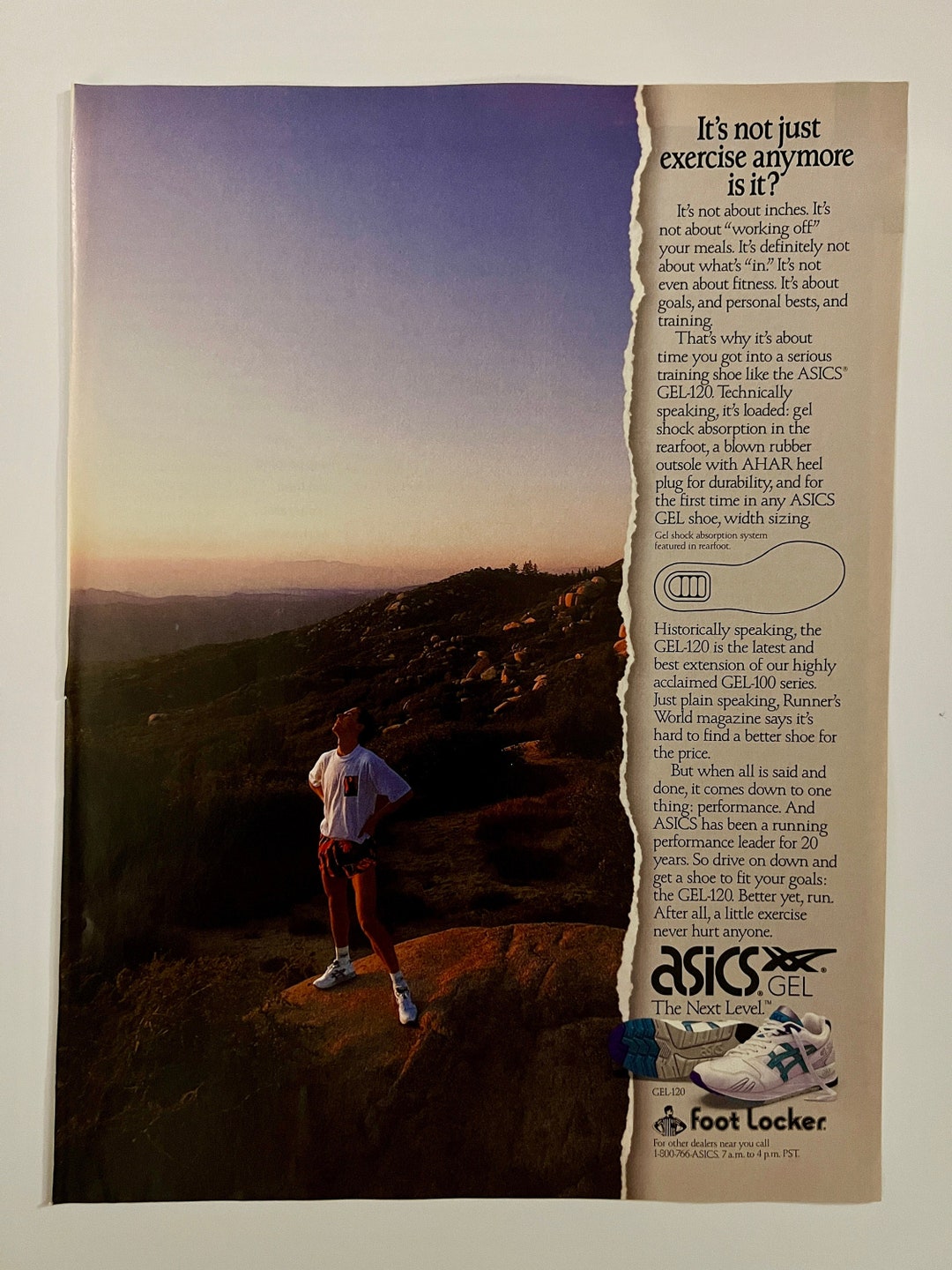 Vintage Asics Advertisement - Etsy