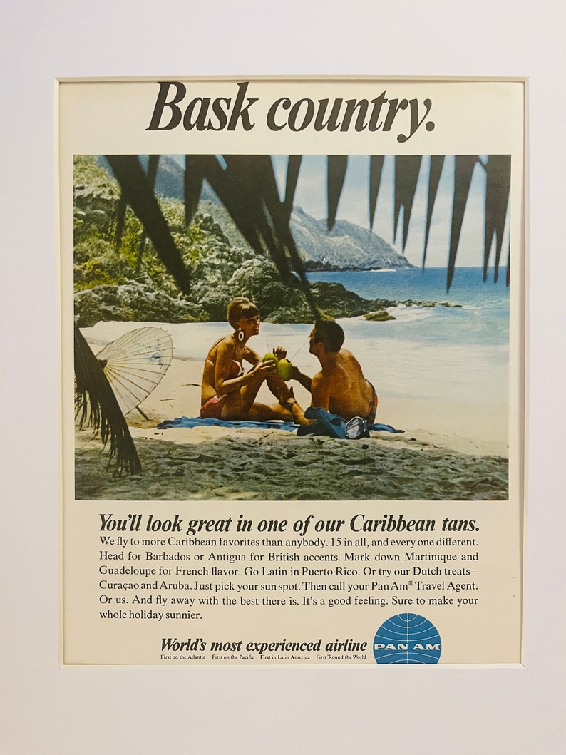 Vintage Pan Am Travel Advertisement - Etsy