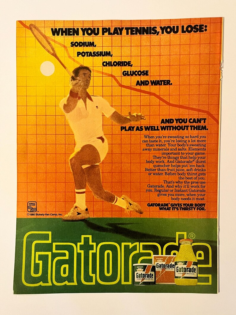 Vintage Gatorade Advertisement - Etsy