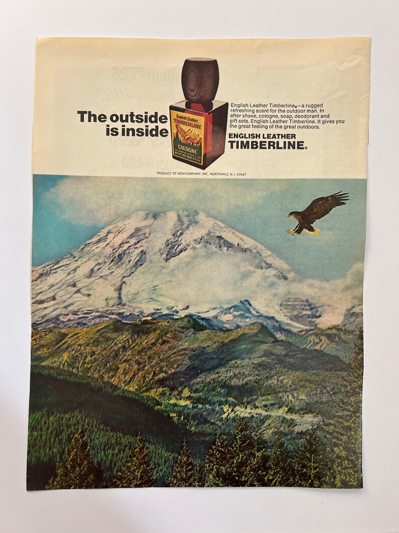 Vintage English Leather Timberline Advertisement - Etsy