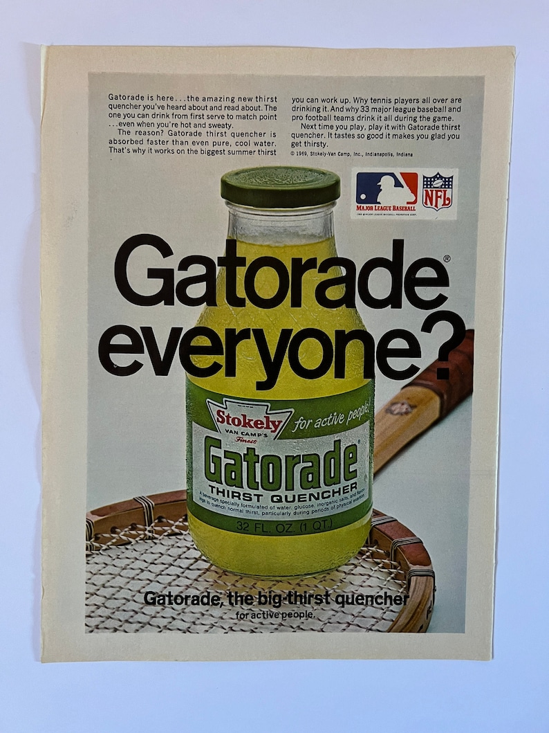Vintage Gatorade Advertisement - Etsy