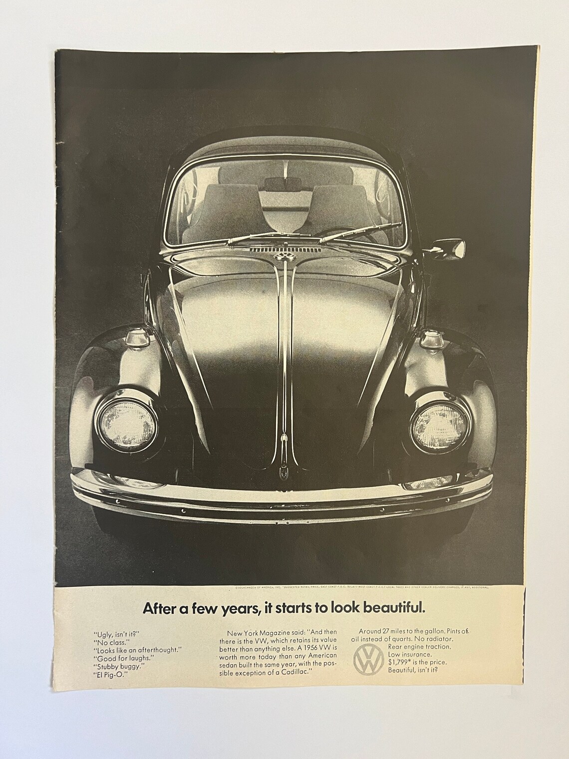 Vintage Volkswagen Advertisement - Etsy