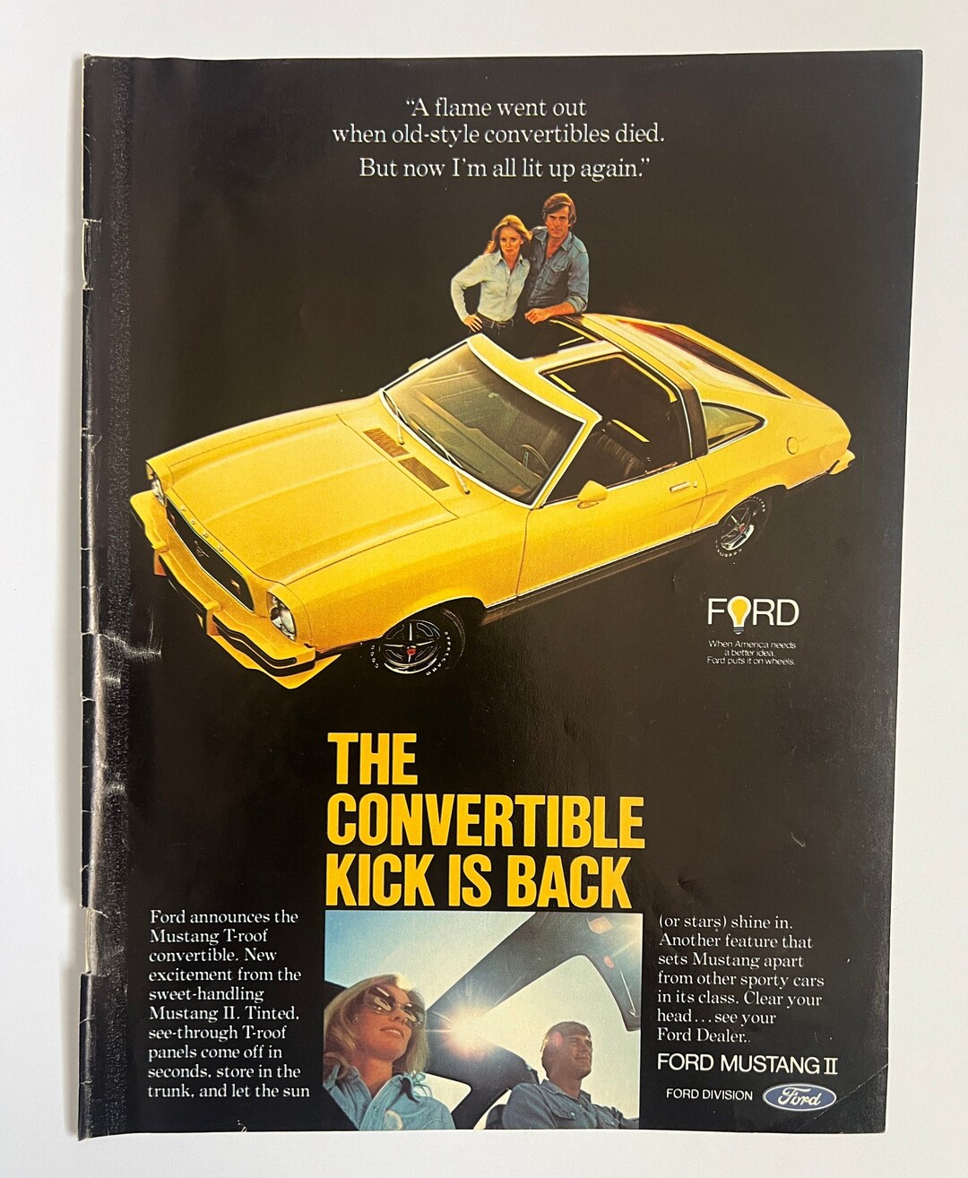 Vintage Mustang Convertible Advertisement - Etsy